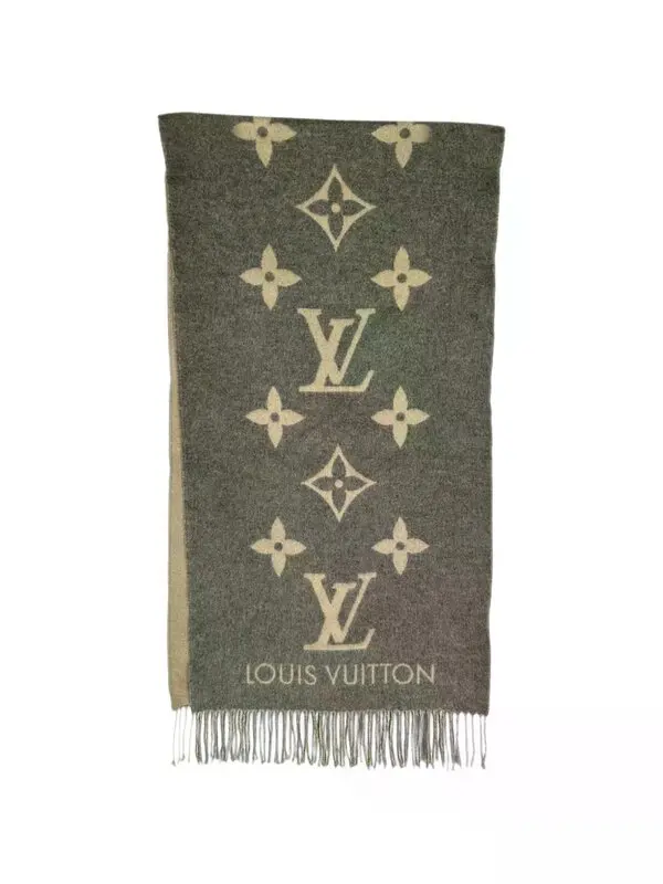 LOUIS VUITTON Monogram Fringed Scarf