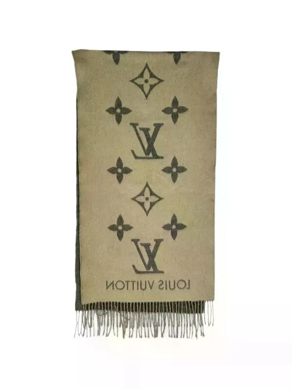 LOUIS VUITTON Monogram Fringed Scarf