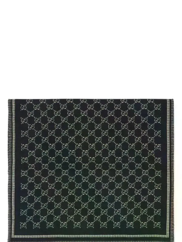 Gucci Gg Jacquard Fringed Scarf