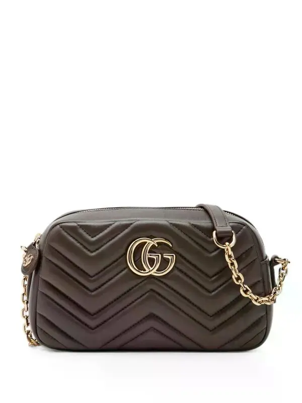 Gucci Small Gg Marmont Matelassé Cross Body Bag - Brown