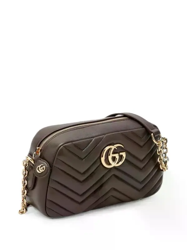 Gucci Small Gg Marmont Matelassé Cross Body Bag - Brown