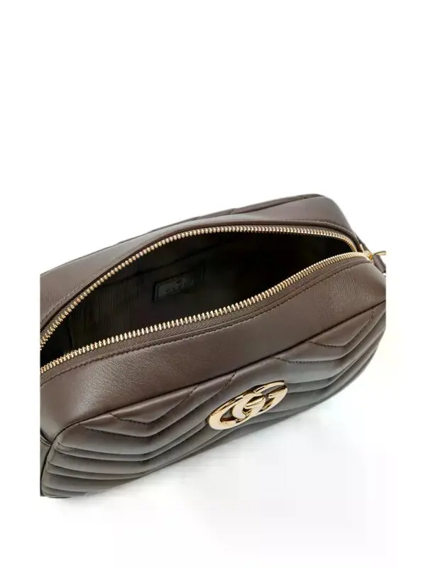 Gucci Small Gg Marmont Matelassé Cross Body Bag - Brown