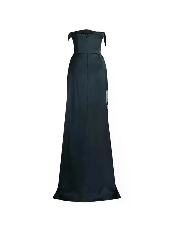 Erdem Floral-print Bustier Maxi Gown