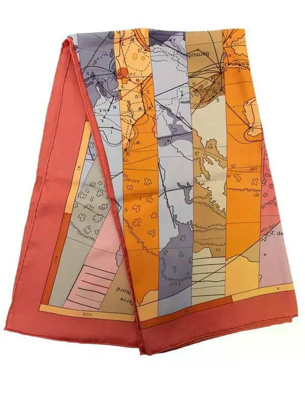Hermès 2000-2026 Le Monde Est Vaste Silk Scarf 90 Scarves - Multicolour