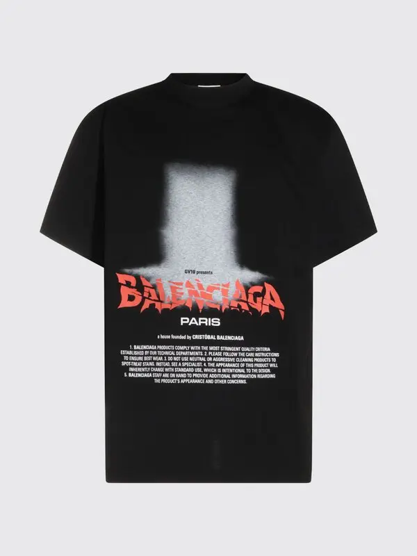 Balenciaga Relaxed Fit Cotton T-shirt With Contrast Logo