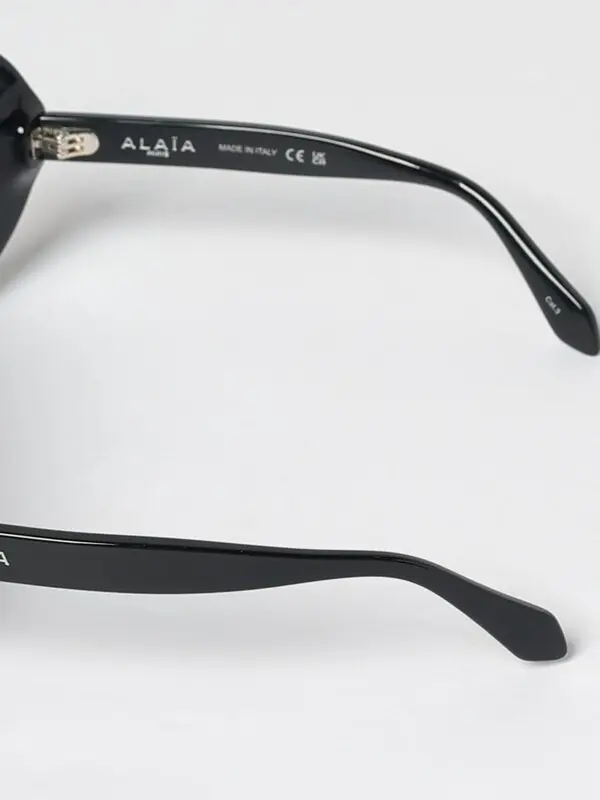 Alaïa Rounded Acetate Shield Sunglasses
