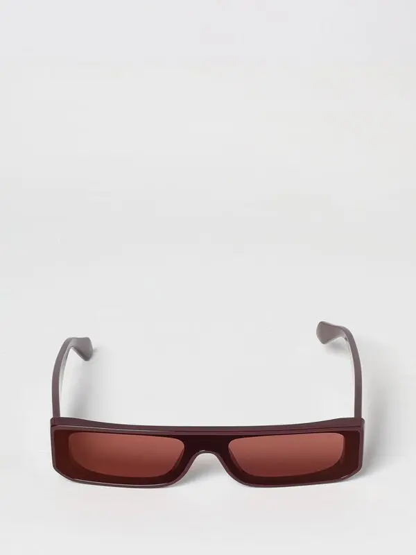Alaïa Rectangular Acetate Sunglasses With Lettering Logo - Brown