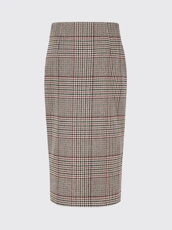 Federica Tosi Prince Of Wales Check Wool-blend Midi Pencil Skirt