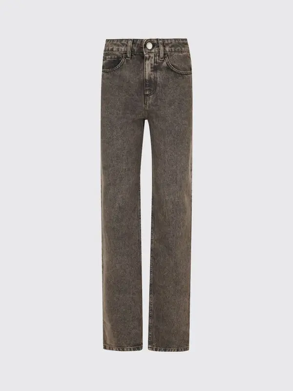 Federica Tosi High-waisted Straight-leg Jeans In Crinkled-effect Denim - Brown