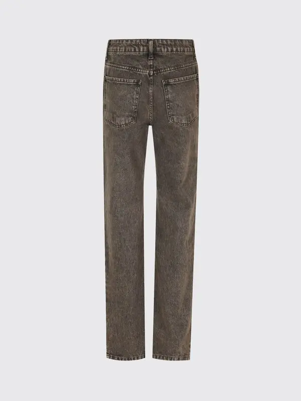 Federica Tosi High-waisted Straight-leg Jeans In Crinkled-effect Denim - Brown