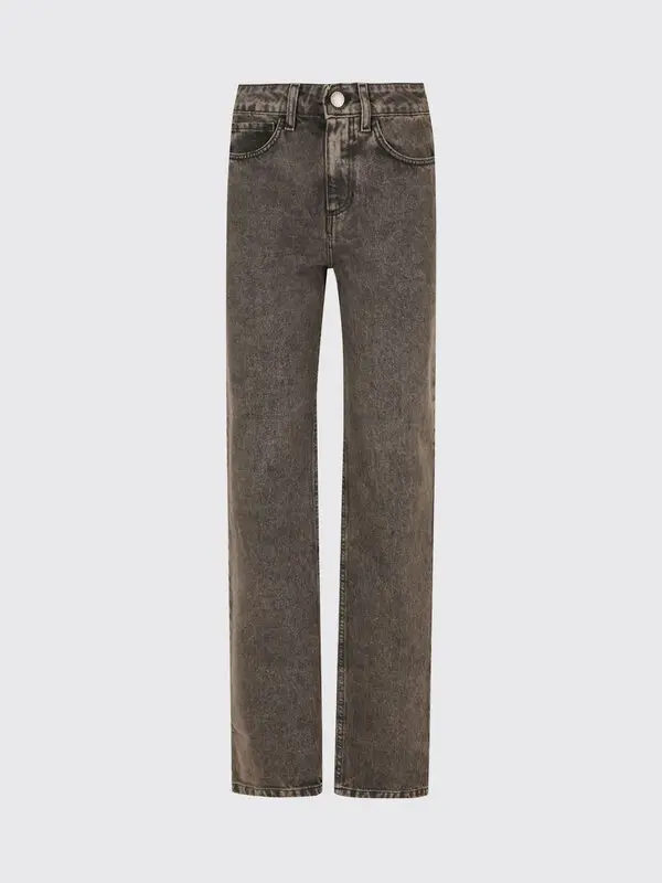 Federica Tosi Mid-rise Straight Jeans In Bleached Cotton Denim