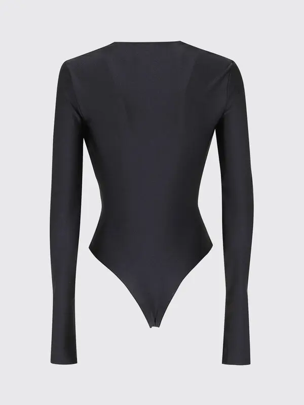 Andamane Long-sleeved Deep V-neck Jersey Bodysuit