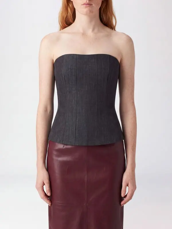 Federica Tosi Off-the-shoulder Cady Bustier Top With Straight Neckline