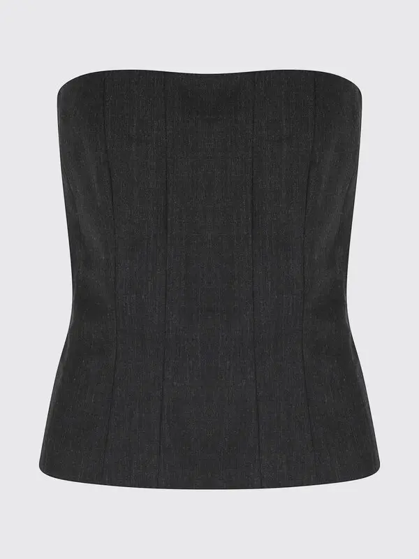 Federica Tosi Off-the-shoulder Cady Bustier Top With Straight Neckline