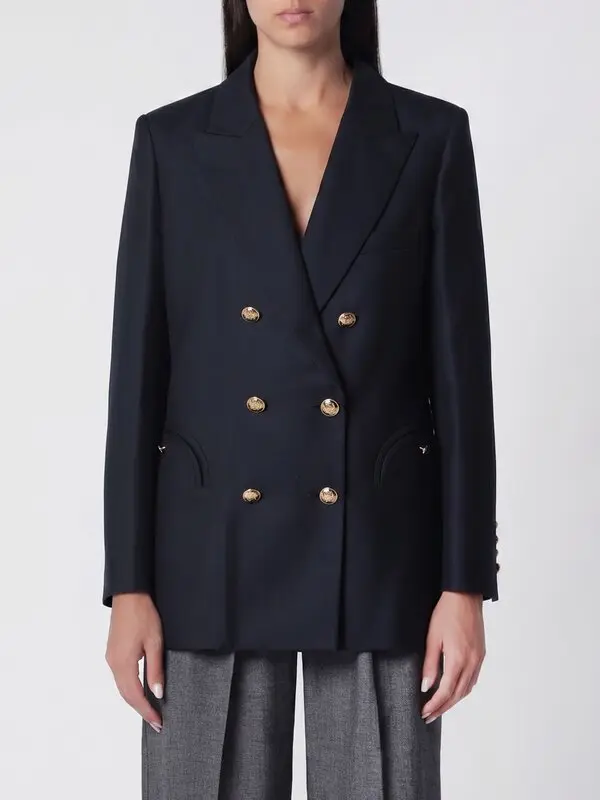 BLAZÉ MILANO Double-breasted Blazer In Pure Virgin Wool With Welt Pockets