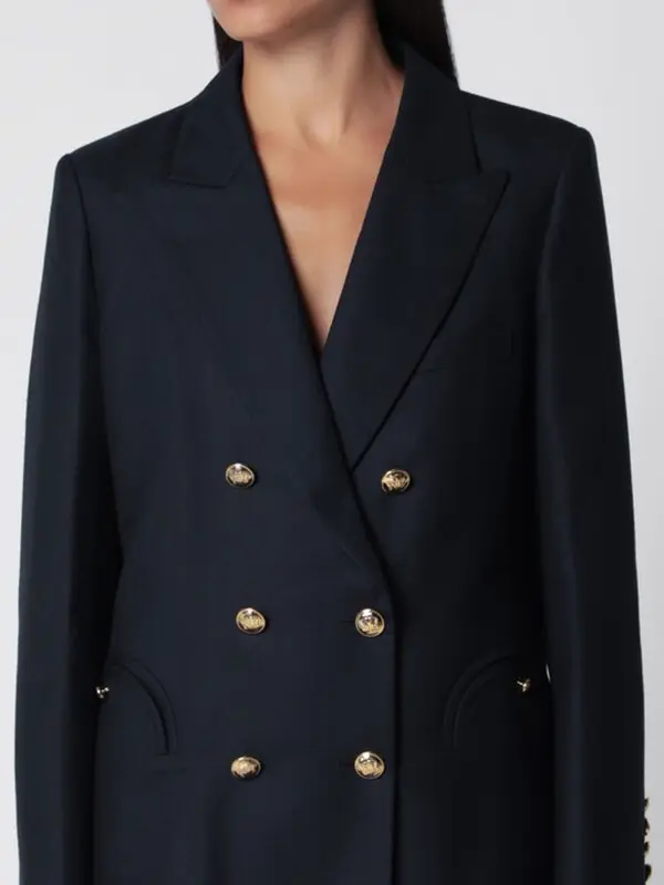 BLAZÉ MILANO Double-breasted Blazer In Pure Virgin Wool With Welt Pockets