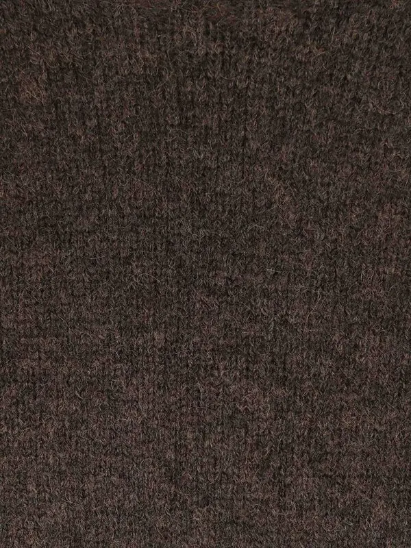 ROBERTO COLLINA Merino Wool And Baby Camel Crew Neck Sweater - Brown