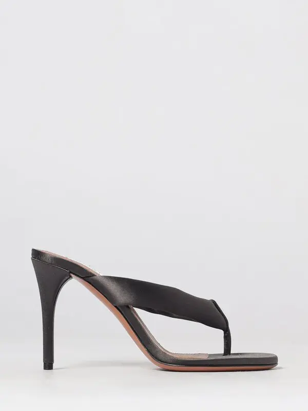 Alaïa Satin Thong Mule Sandals With An Open Toe And High Stiletto Heel