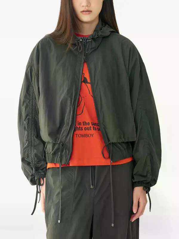 STUDIO TOMBOY Ruched-detail Hooded Jacket
