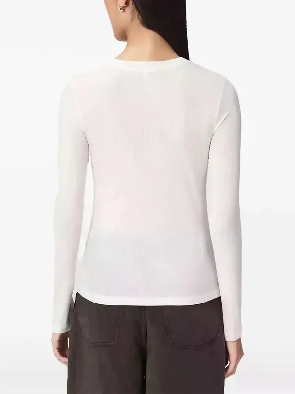 ALLSAINTS Logo-embroidered Ribbed T-shirt