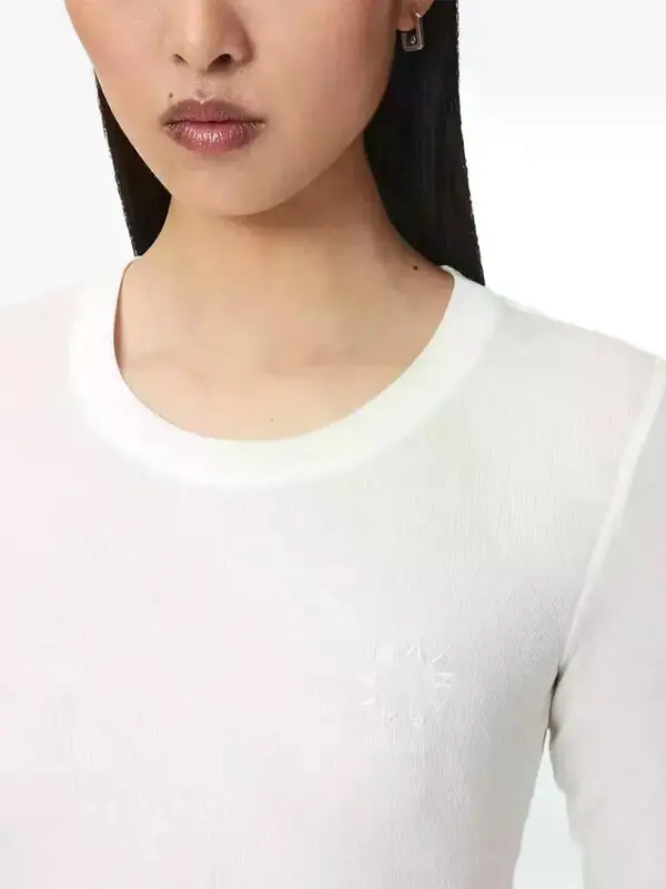 ALLSAINTS Logo-embroidered Ribbed T-shirt