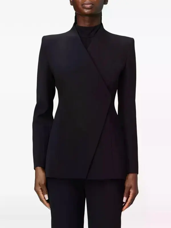 HANITA Wrap-front Tailored Jacket - Black