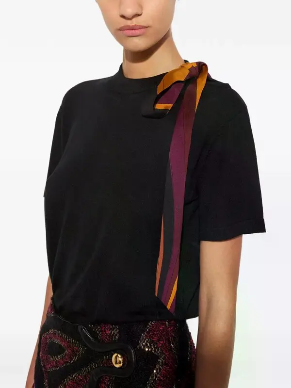 Emilio Pucci Wool T-shirt With Scarf Detail