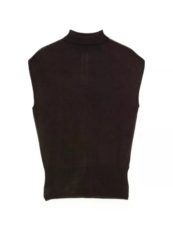 Rick Owens High-neck Sleeveless Tank Top - Brown