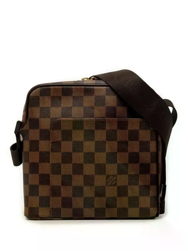 LOUIS VUITTON 2004 Damier Ebene Olav Pm Crossbody Bag