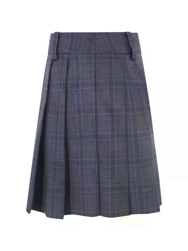 DUNST Check Pleated Mini Skirt