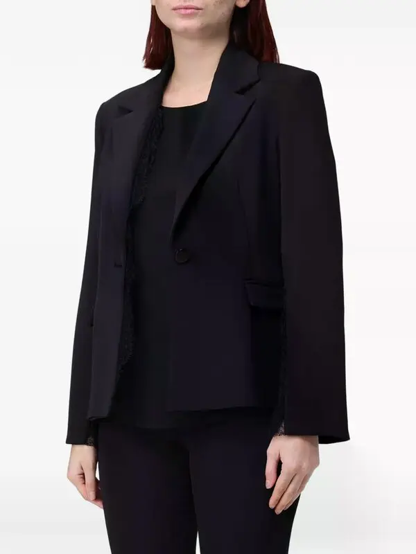 HANITA Lace-trim Single-breasted Jacket