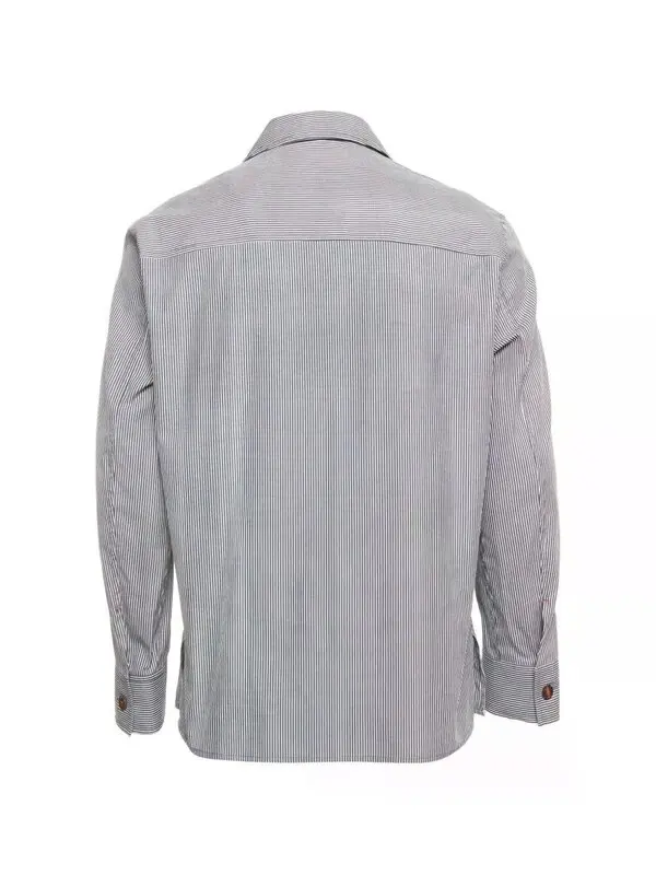 Givenchy Pinstriped Cotton Shirt Jacket