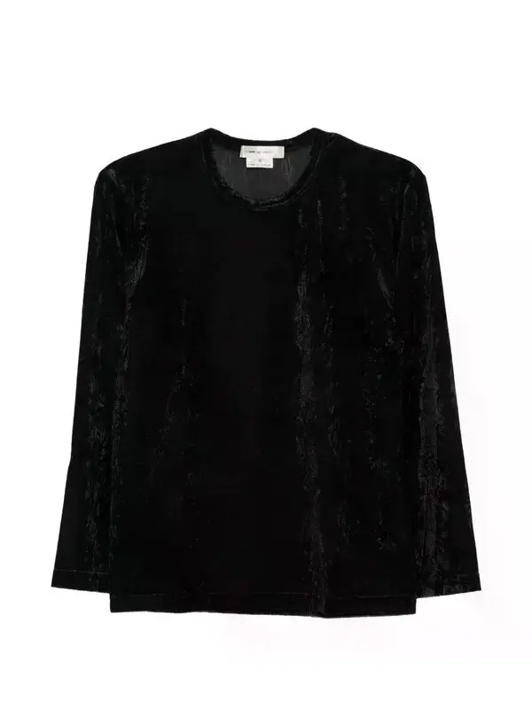 Comme Des Garçons Crushed-velvet T-shirt