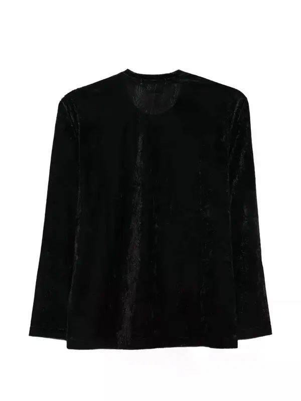 Comme Des Garçons Crushed-velvet T-shirt
