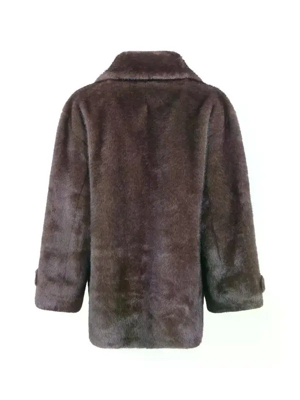 DRHOPE Double-breasted Faux-fur Coat