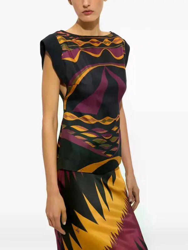 Emilio Pucci Dune Print Silk Top
