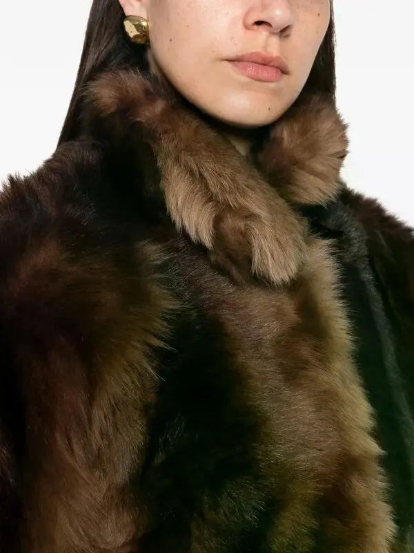 Nour Hammour Cropped Shearling Jacket