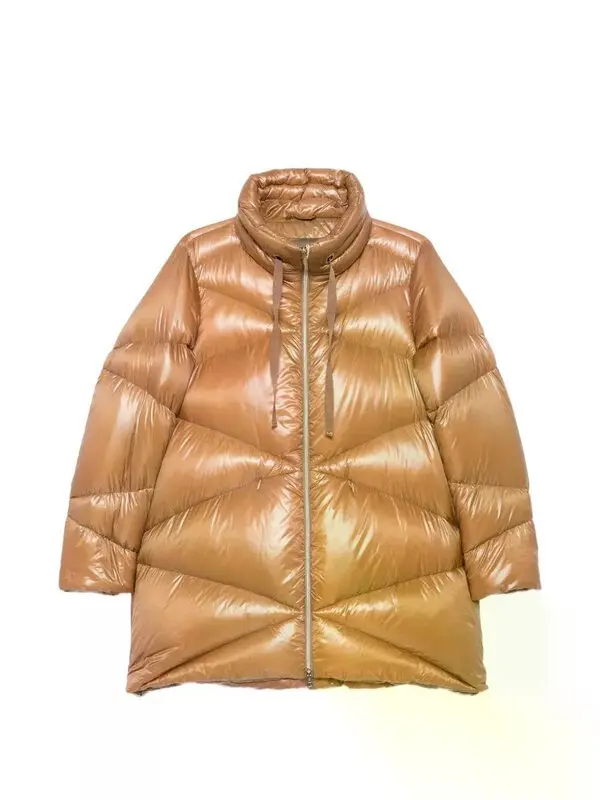 Herno Quilted High-neck Coat - Neutrals