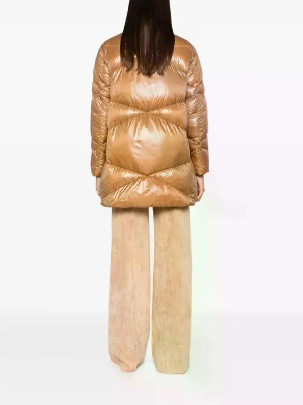 Herno Quilted High-neck Coat - Neutrals