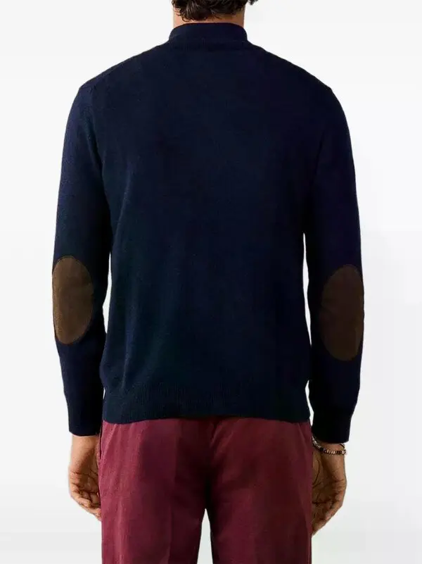 HACKETT  Elbow-patch Sweater - Blue