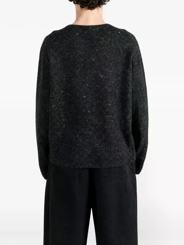 Auralee Flecked-knit Crew-neck Sweater