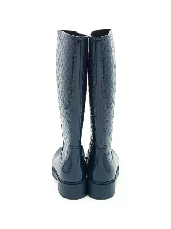 LOUIS VUITTON Monogram Rubber Boots - Blue