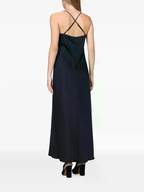 HANITA Lace-panelled Satin Maxi Dress