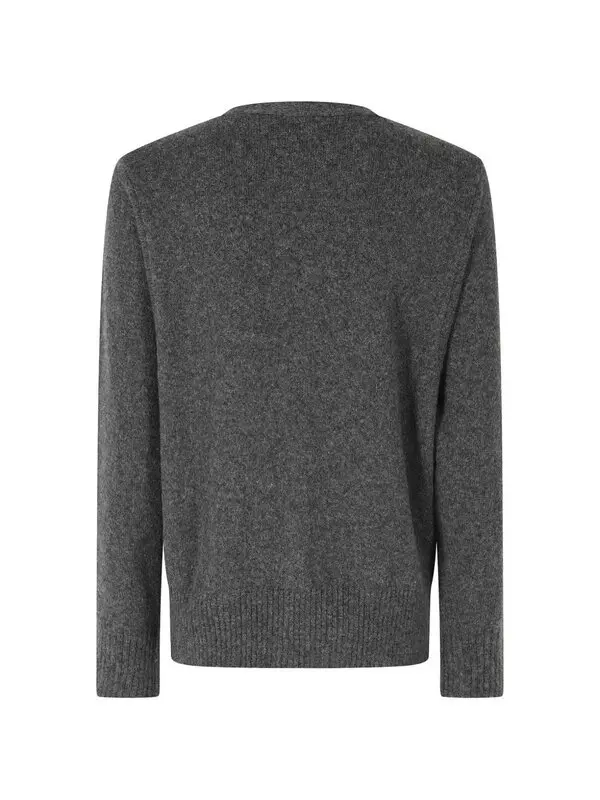ROBERTO COLLINA V-neck Button-up Cardigan - Grey