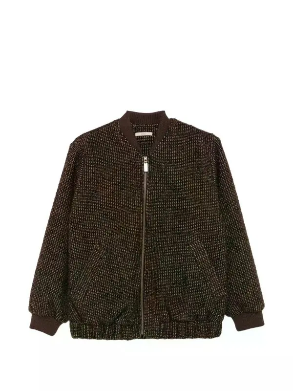 SESSUN Heavelyn Tweed-effect Zip-up Jacket - Brown