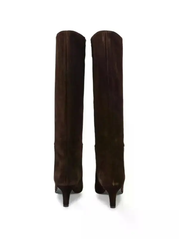 VIA ROMA 15 Pointed-toe Suede Boots - Brown
