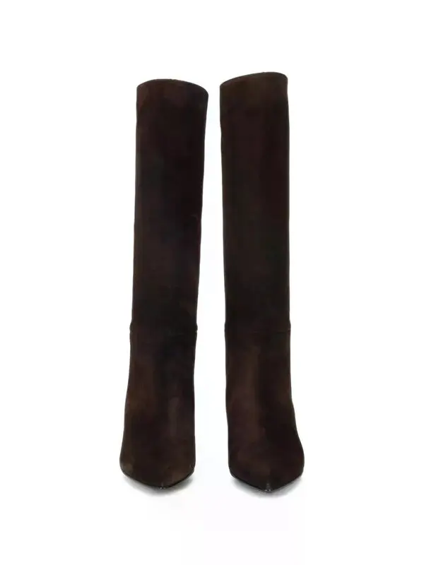VIA ROMA 15 Pointed-toe Suede Boots - Brown