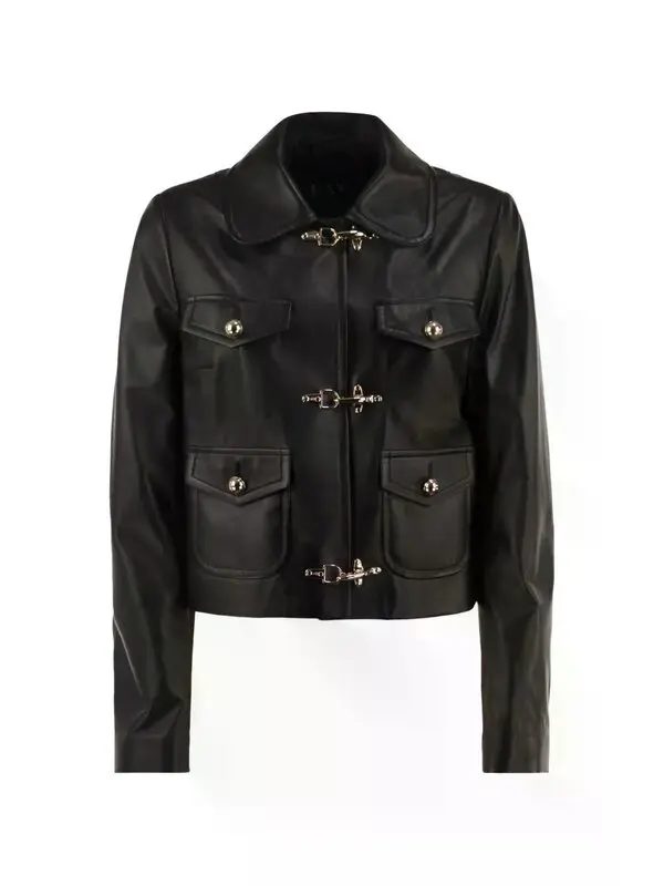 FAY Hook-fastening Leather Jacket