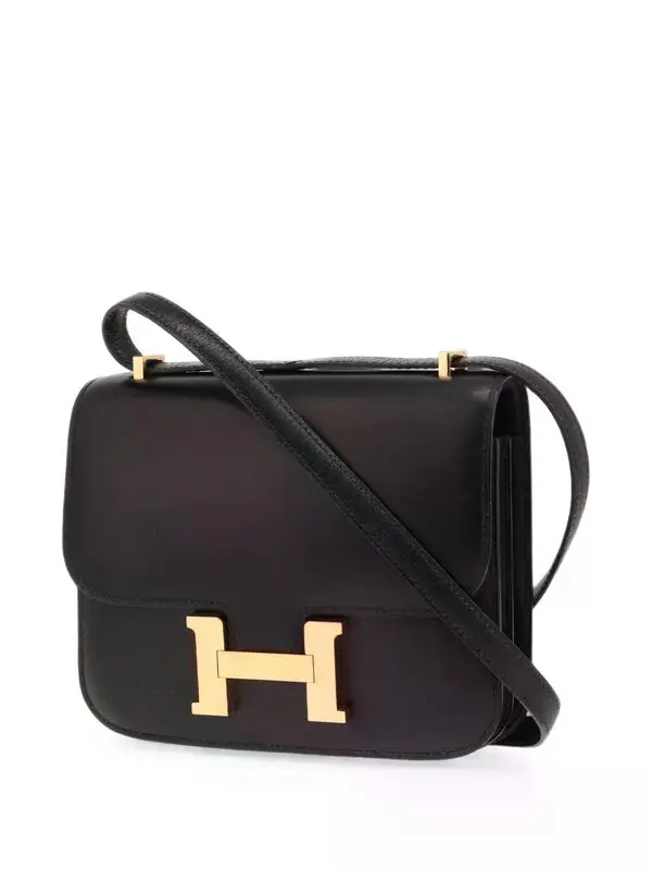 Hermès 2000s Small 18 Constance Leather Shoulder Bag - Black
