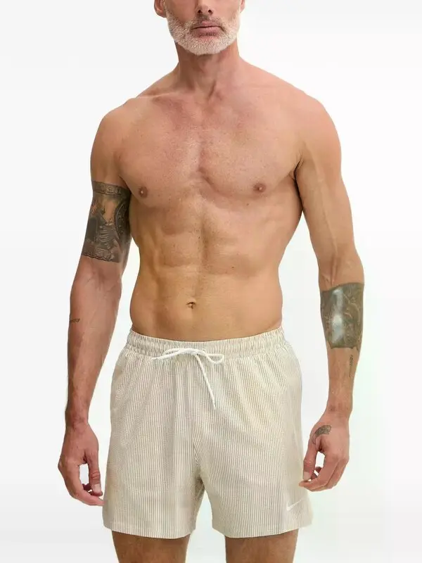 Nike Seersucker-texture Striped Swim Shorts